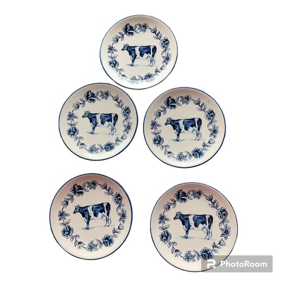 Anthropologie | Dining | Anthropologie Molly Hatch Cow Farmhouse Plates ...
